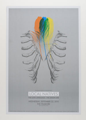 2010-Local Natives Concert Poster-The Fillmore-San Francisco, CA